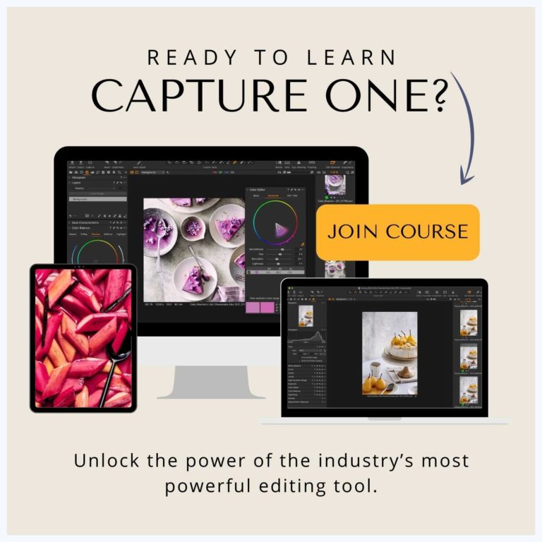 Free Class: Appetising vs Correct Color Food Photography in Capture One